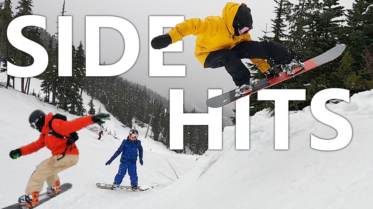 SIDE HIT JUMPS SNOWBOARDING SESSION - YouTube