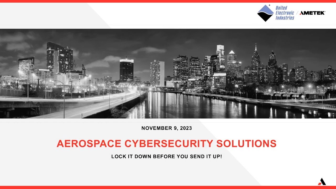 Aerospace Cybersecurity Solutions - Webinar - YouTube