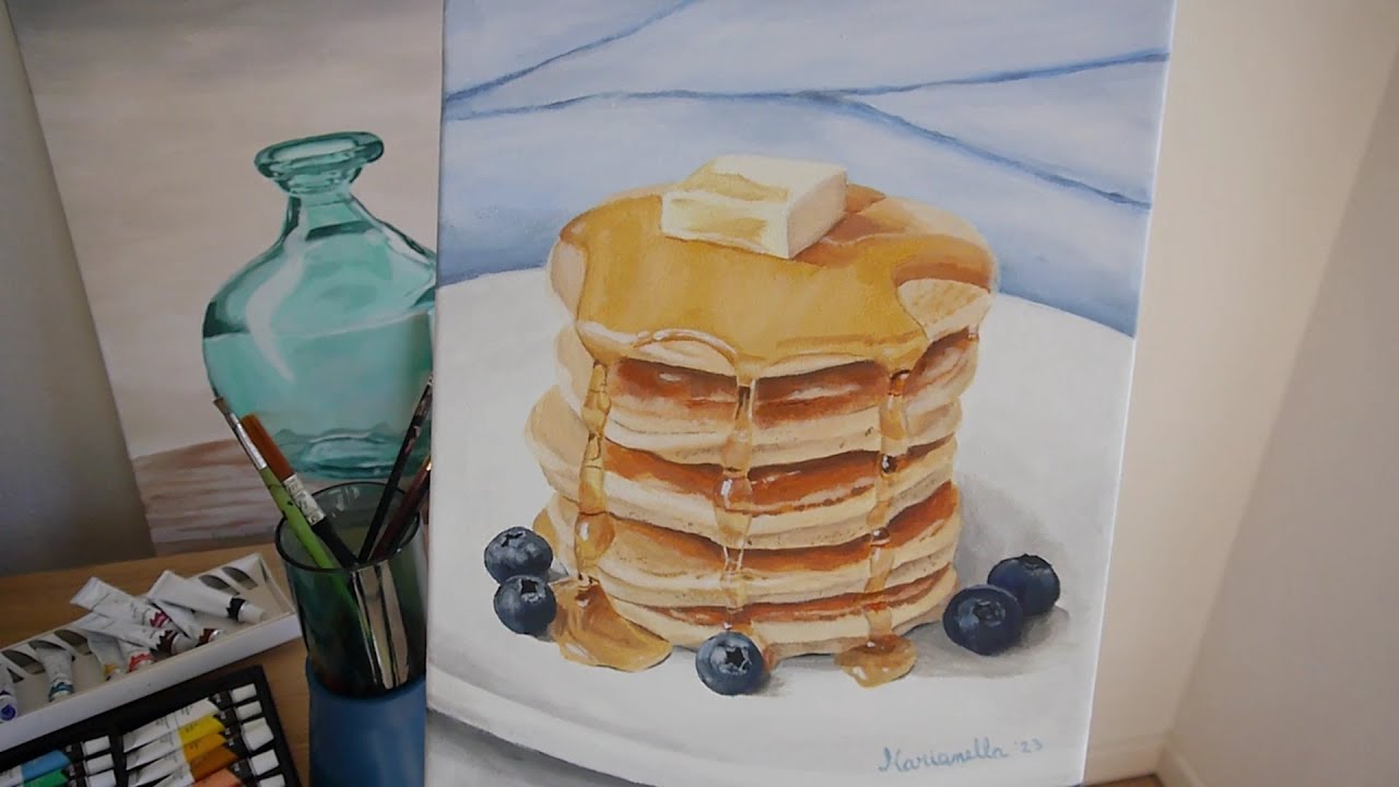 Speed Painting Pancakes | Acrylic | Time Lapse - YouTube