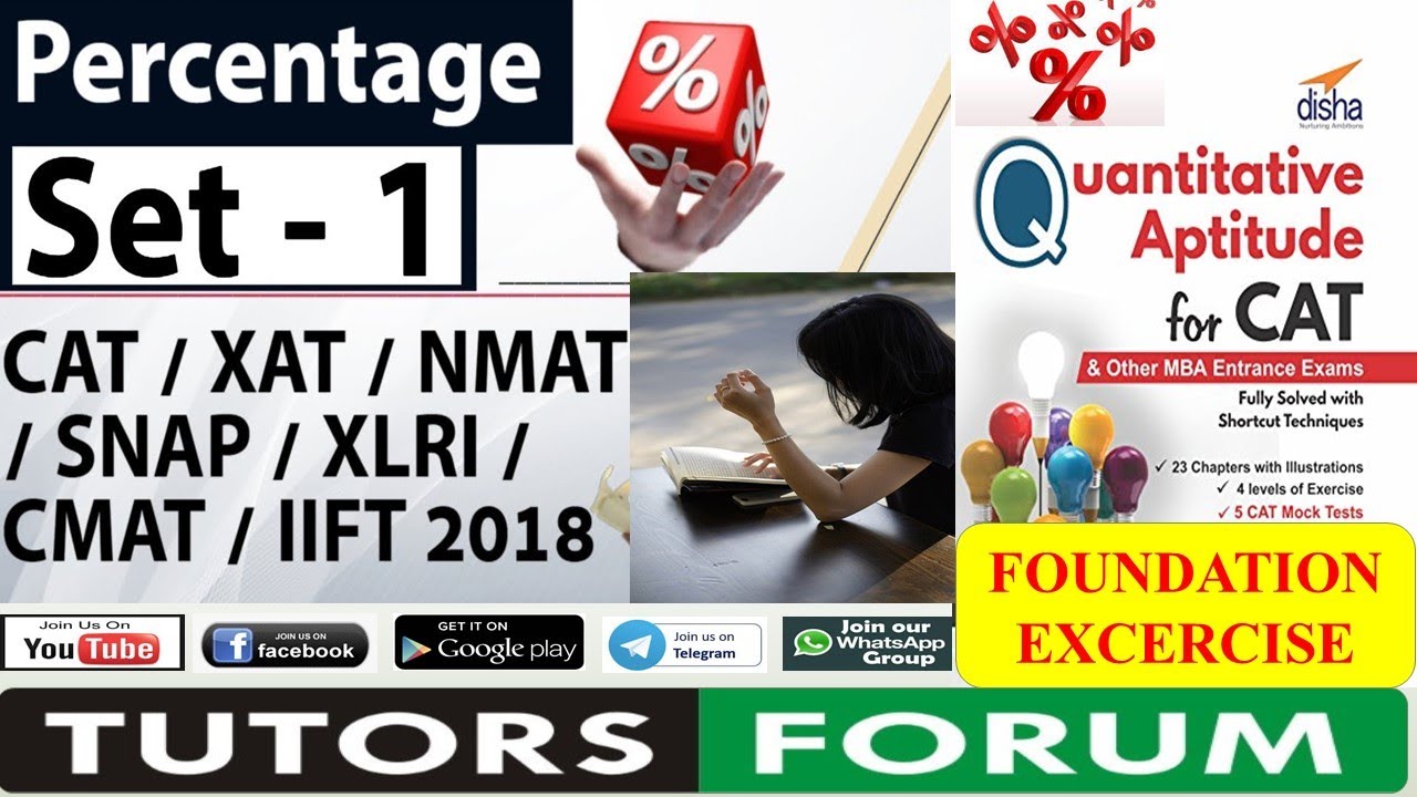 Percentage Foundation Excercise -01 (CAT | XAT | MAT | NMAT | CMAT ...