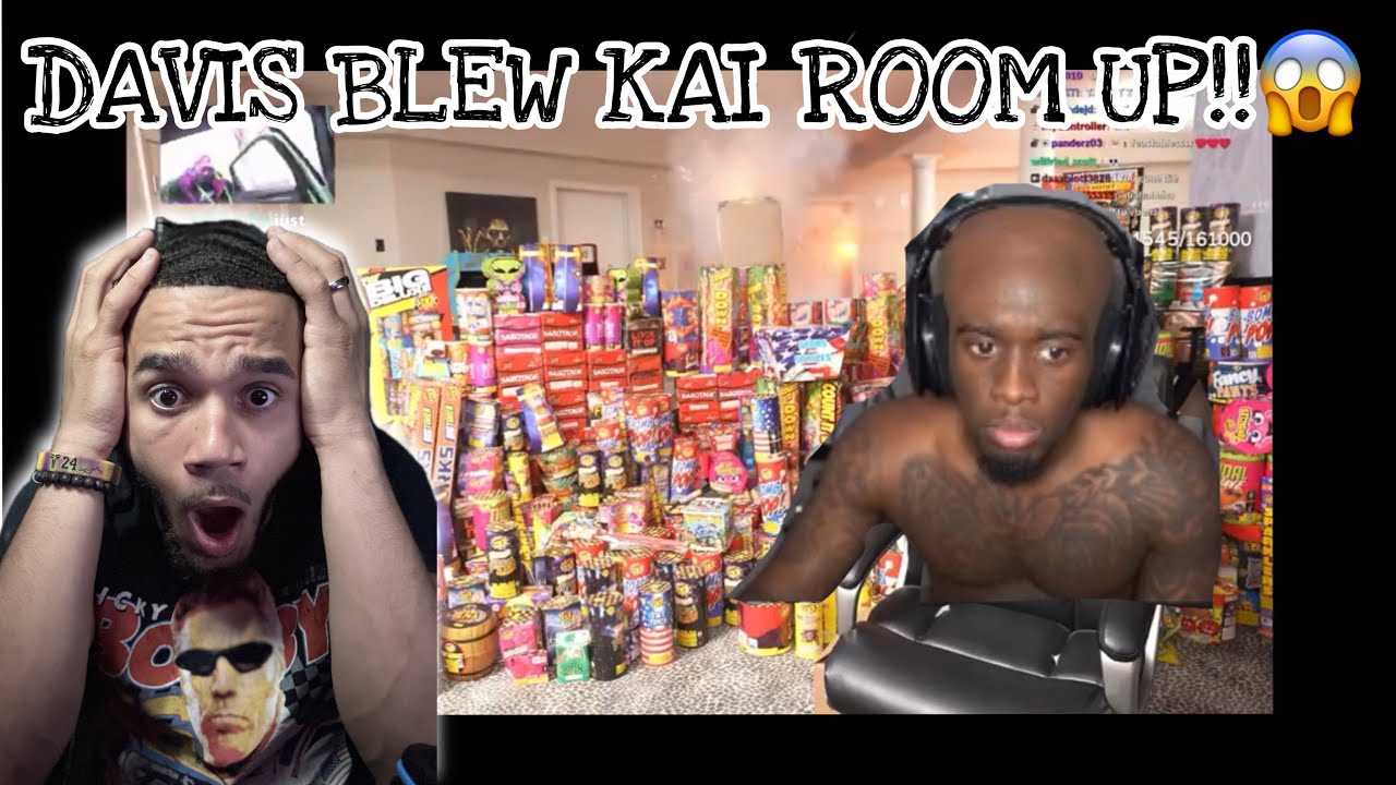 Kai Cenat ROOM GOT EXPLODED WITH FIREWORKS (REACTION) - YouTube