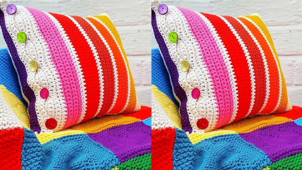Marvellous and Unique free Crochet Cushions Covers patterns - YouTube