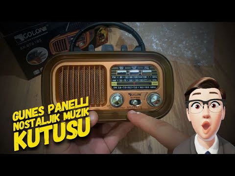 ULTRATEKNO Güneş Panelli Nostaljik Görünümlü Radyo GOLON RX-BT628S #trend #bayindirelektronik