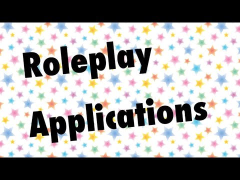 Roleplay applications-form in description - YouTube