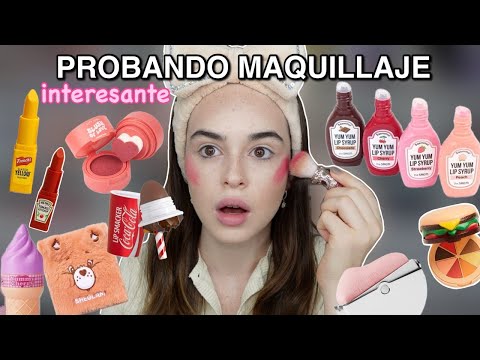 PROBANDO MAQUILLAJES RAROS | poniendo a prueba productos inusuales