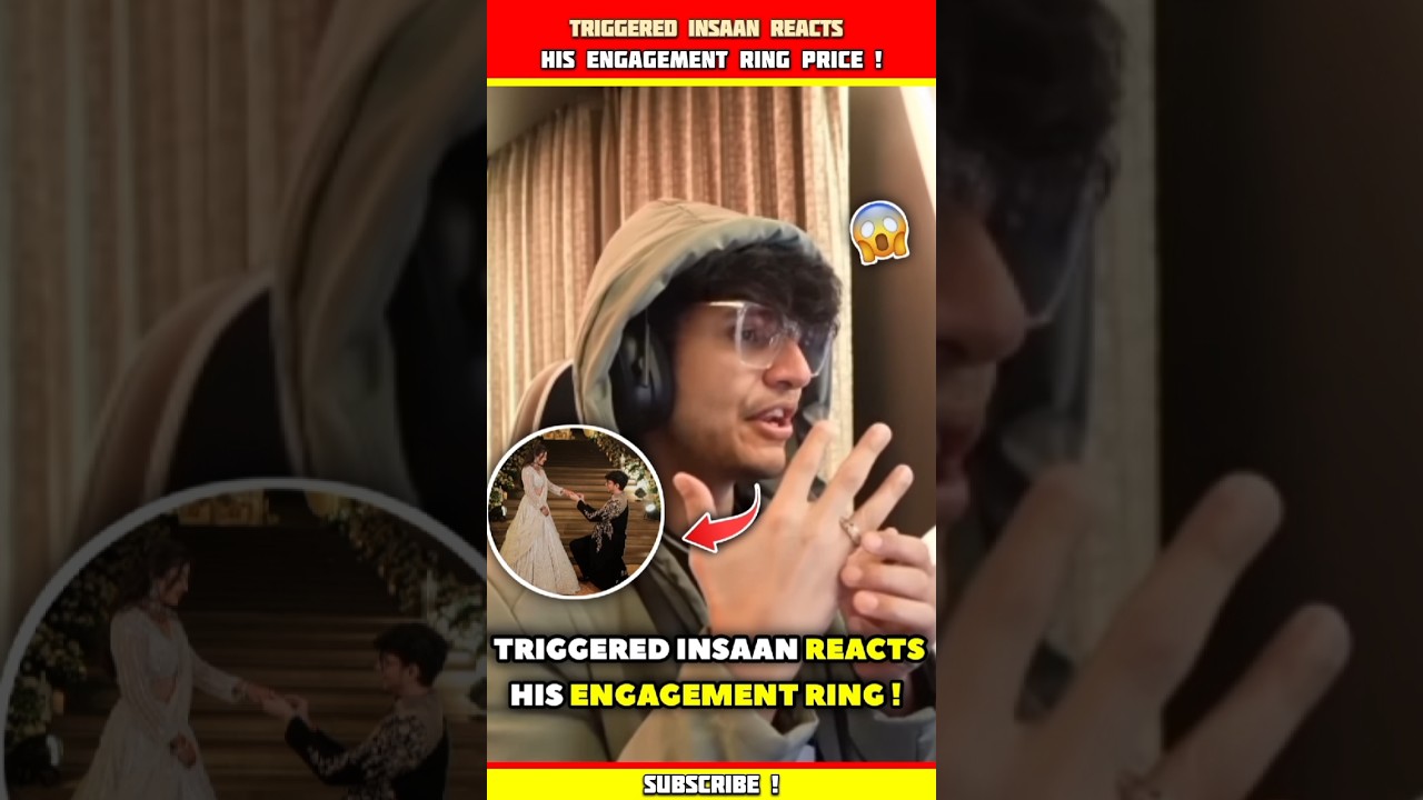 Triggered insaan REACTS About His Engagement Ring PRICE ! 😱 #shorts # ...