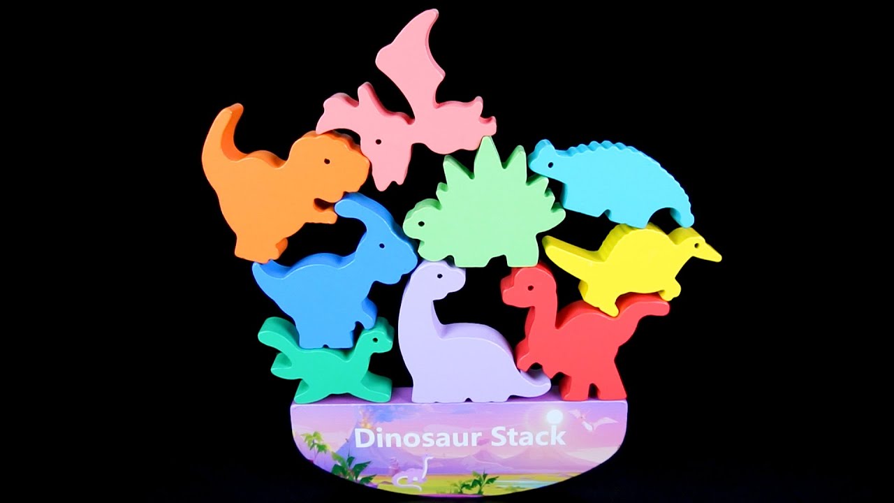9 DINOSAURS STACK: T-REX, SPINOSAURUS, TRICERATOPS, BRACHIOSAURUS ...
