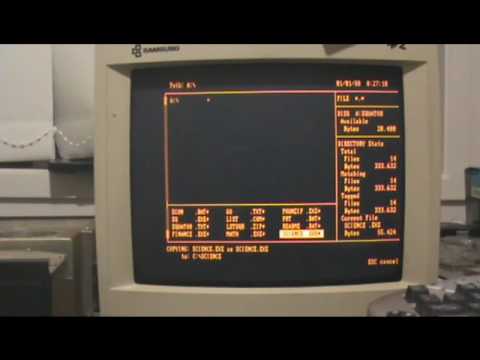 IBM XT - "Installing" A program to Hard drive, From a floppy - YouTube