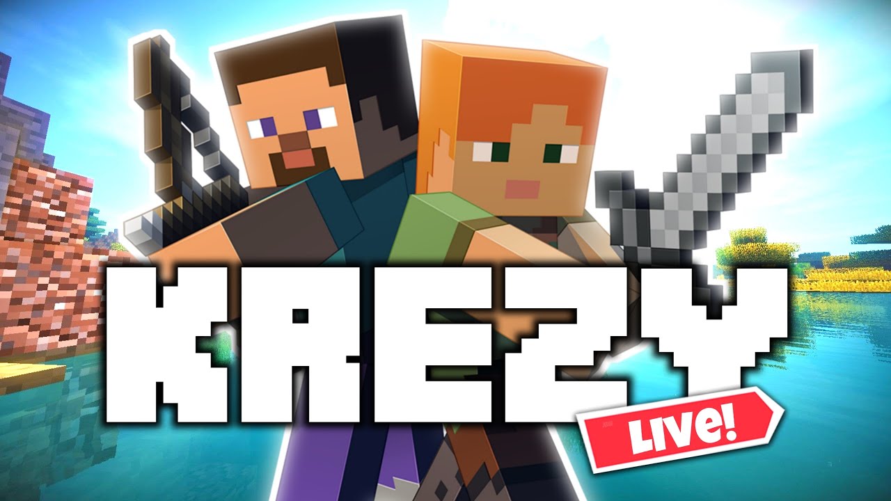 Playing Minecraft for the FIRST TIME || Minecraft Live || Krezy Gaming ...
