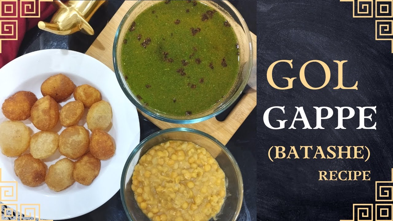 Gol Gappe Recipe | Pani ke Batashe Lucknow Style | Puchka | Easy Pani ...
