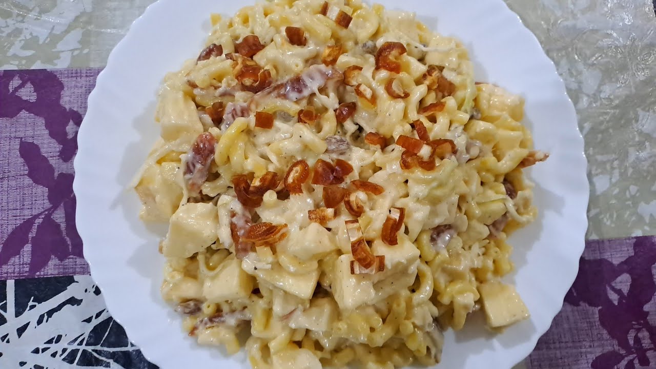 macaroni fruit salad- creamy, easy and delicious recipe 😋@desi-chaska ...