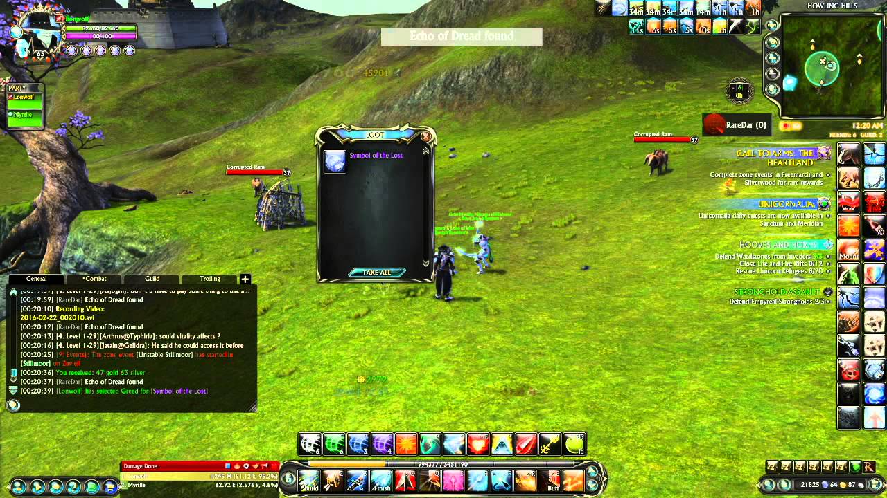 RIFT 3.5 Echo of Dread Rare Mob - Moonshade Highlands - YouTube