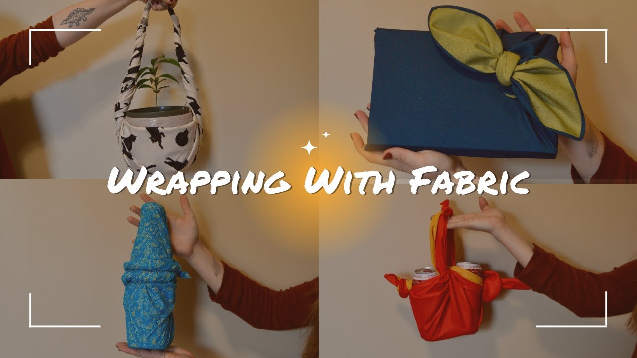 Wrapping with Fabric // Sustainable Christmas Wrapping! - YouTube