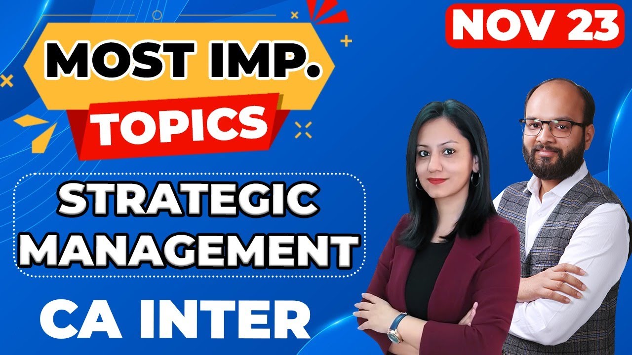 Most Important Topics CA Inter Strategic Management | CA Inter Sep 2024 ...