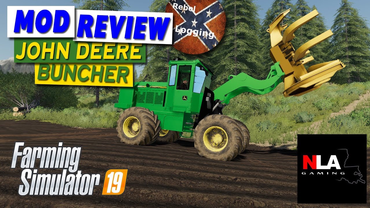 Farming Simulator 19 - Mod Review - John Deere Wheeled Buncher - Rebel ...