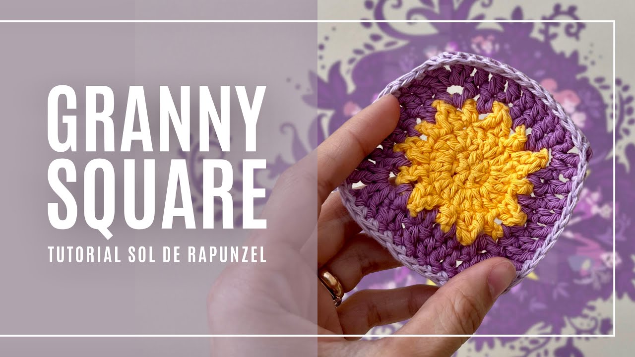 Granny Square sol de Rapunzel “Enredados” (tutoríal paso a paso ...