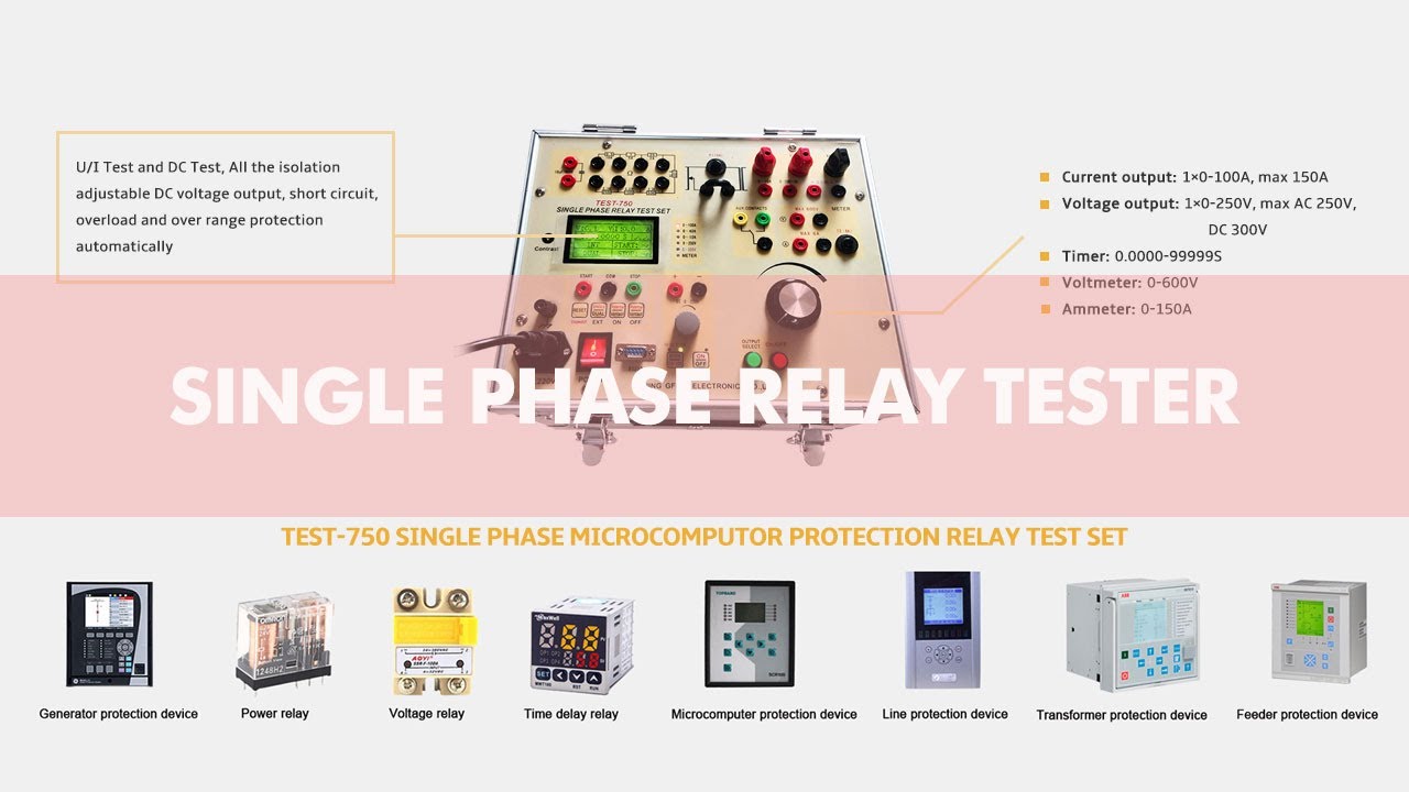Single phase relay tester(Test-750) - YouTube