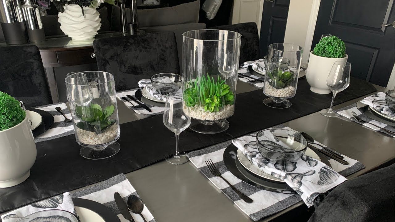 HOW TO DECORATE YOUR TABLE FOR SUMMER USING BLACK AND WHITE|BLACK AND ...