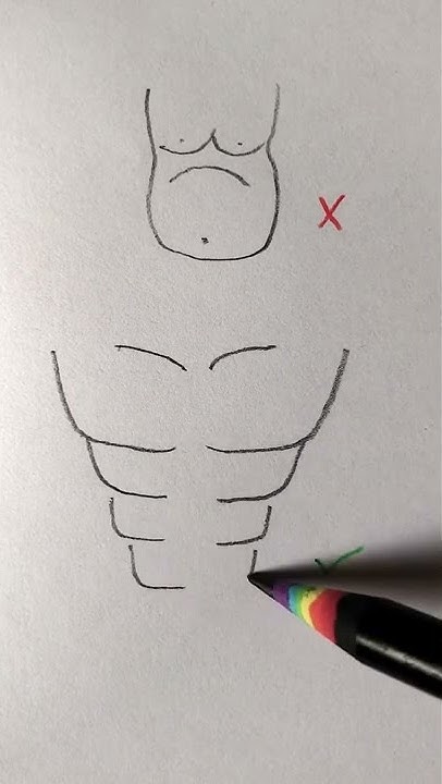 كيفية رسم عضلات البطن 💪بي أسهل طريقة ستنصدم من النتيجة 🤩😻 Youtube