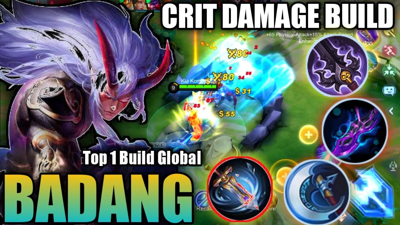 15 KILLS!! BADANG CRIT BUILD INSANE BURST DAMAGE | BADANG TOP 1 BUILD GLOBAL - MLBB - YouTube