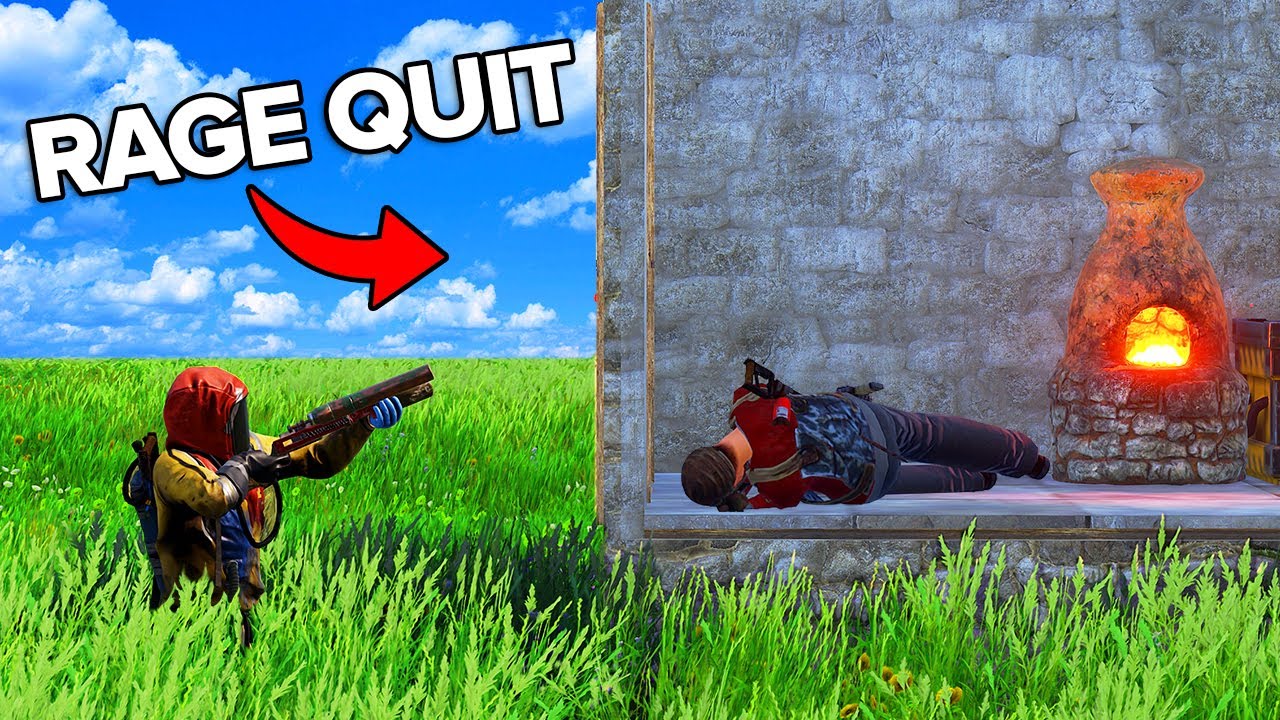 Griefing players until they quit in Rust... - YouTube