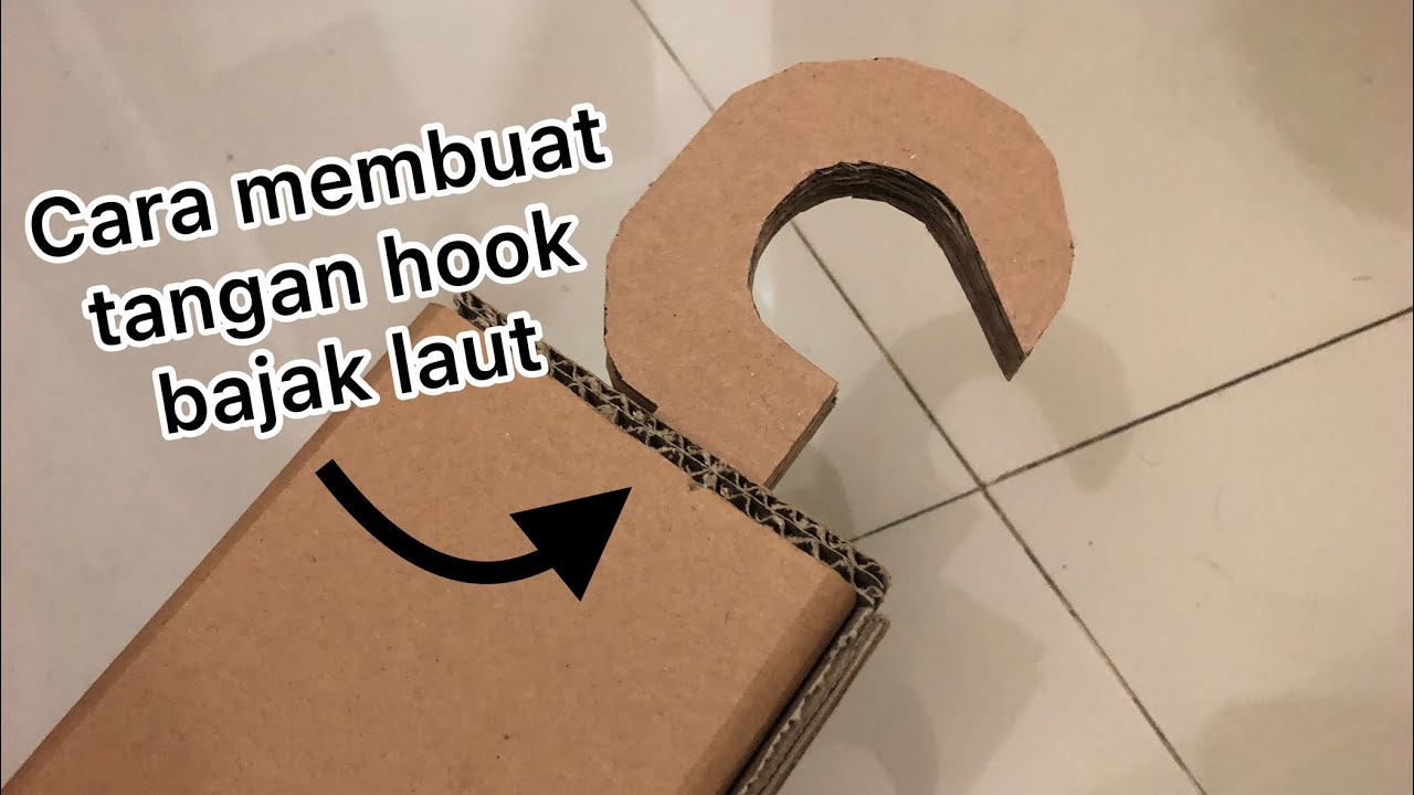 Cara membuat tangan hook bajak laut dari kardus | Tangan hook bajak ...