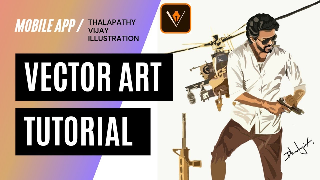 Beast🔥🔥🔥 Thalapathy Vijay Vector Art Tutorial | Adobe Illustrator ...
