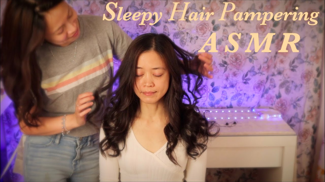 Asmr Sleepy Hair Pampering W Tingle Bracelet ~ Scalp Check ~ Curling