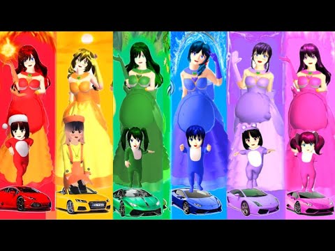 YUTA MIO KUMPUL MOBIL WARNA HAMIL API VS ES AIR EMAS UDARA ! PINK BIRU UNGU !SAKURA SCHOOL SIMULATOR