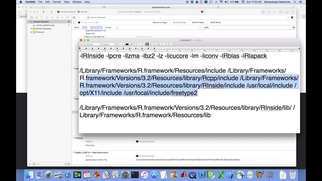 Compiling RInside Code using XCode - YouTube Compiling RInside Code using XCode - YouTube
