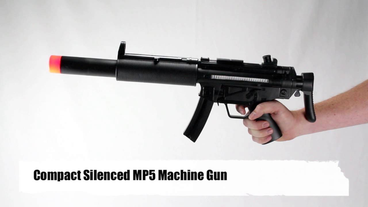 Compact Silenced MP5 Machine Gun - YouTube