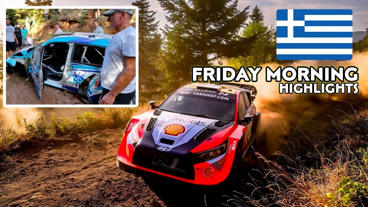 Friday morning highlights • WRC acropolis Rally Greek 2024 - YouTube
