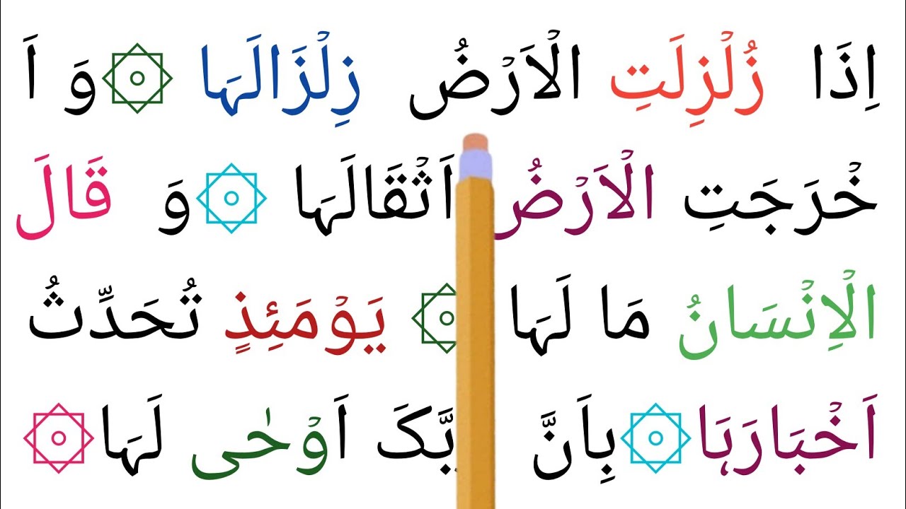 surah zalzalah (Surah Al Zilzal Repeat with HD Text) Surah Zilzal ...
