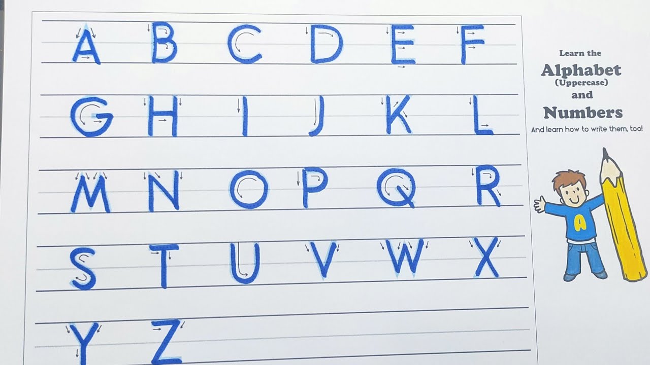 Learn Alphabet and Numbers | ABCD | 1 - 10 Counting | How to Write ...