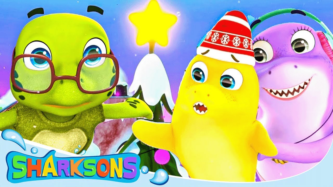 Sharky Christmas Song | The Sharksons - Songs for Kids | Nursery Rhymes ...