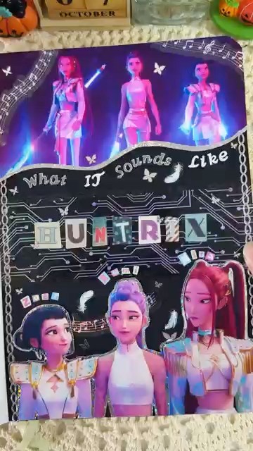 🎶 ASMR Huntrix Art Journal Spread | K-Pop Demon Hunters What It Sounds ...