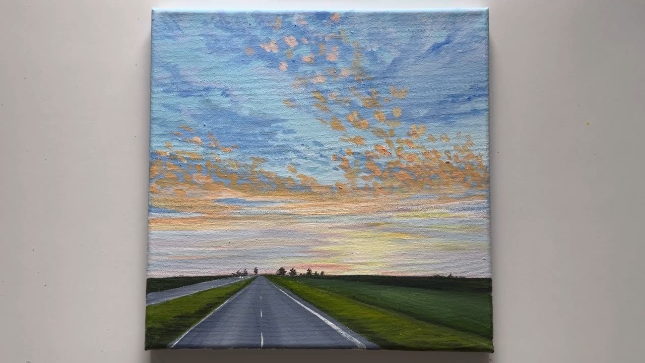 Acrylic Painting Tutorial | Journey to the Skyline - YouTube