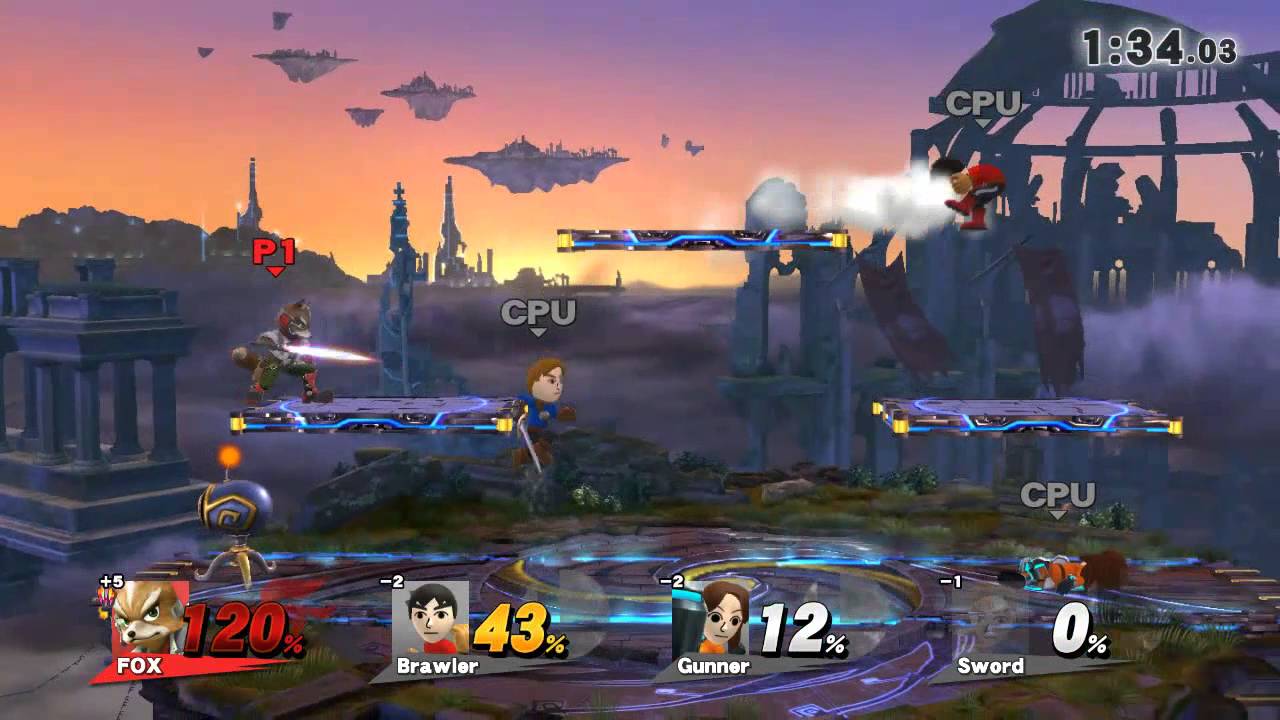 SuperSmashBros. Fox Vs. Mii - YouTube