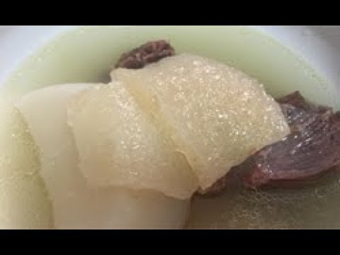 Chinese Beef Shin Pork Skin Turnip Soup 牛腱豬皮蘿白湯 - YouTube