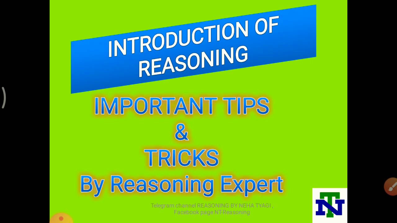 Introduction of Reasoning with some TIPS & TRICKS - YouTube