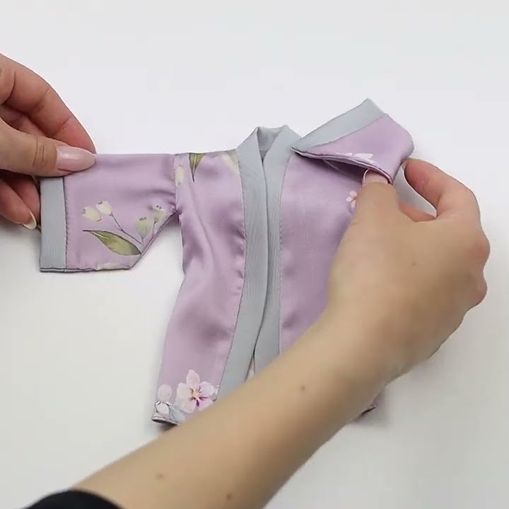 Халат кимоно сиреневый одежда для куклы Эленприв/Lilac kimono robe ...
