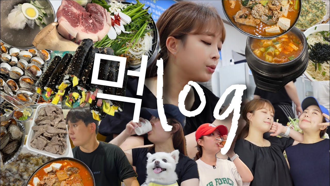 광주맛집로그 다이어트 선언하고 1도 안하는 술먹방브이로그🐷먹방브이로그모둠튀김동태찌개김치찌개백합탕대인야시장수육장터