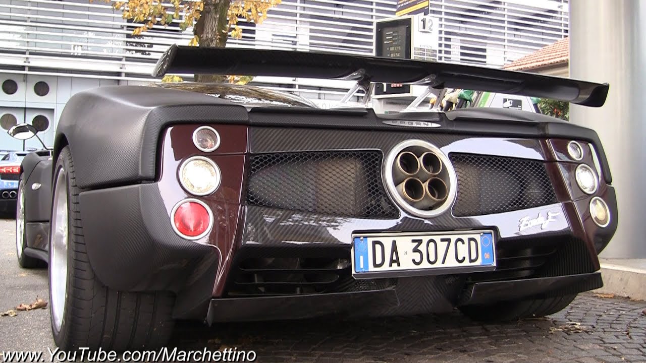 Carbon Pagani Zonda F SOUND - Start, Rev and Accelerate - YouTube