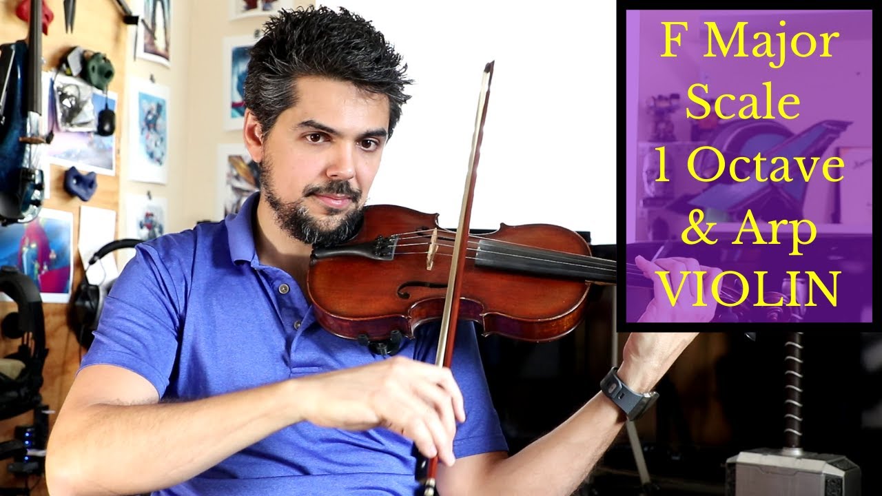 PRACTICE your F Major 1 octave scale and arpeggio VIOLIN - YouTube