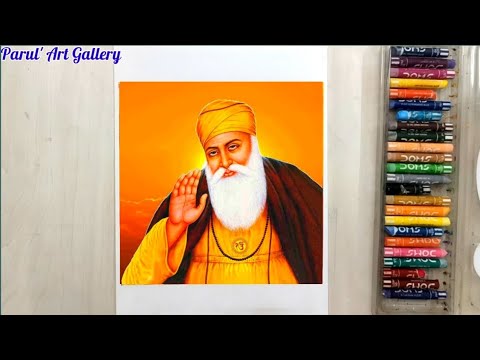 How To Draw Guru Nanak Dev Ji Easy/Guru Nanak Jayanti Special Drawing ...