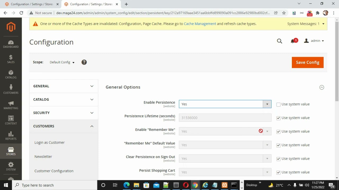 Magento2 Or Adobe Commerce Configure Enable Lifetime Remember Me
