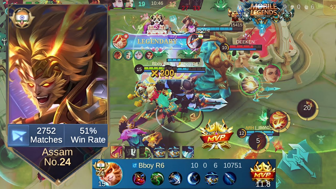 Only 10 Minutes Match 😂 || MVP + Legendary || MLBB Sun Game Play ️ ...