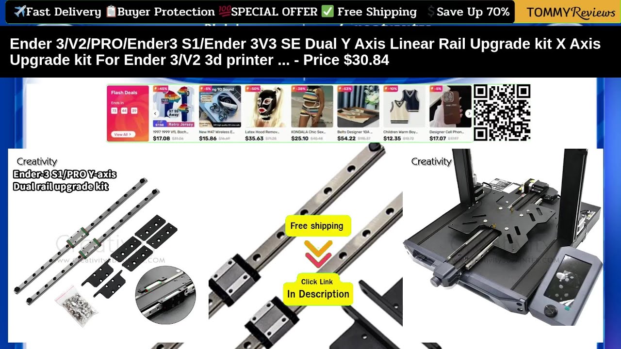 Dual Y & X Axis Linear Rail Upgrade Kit for Ender 3/V2/PRO/S1/V3 SE ...
