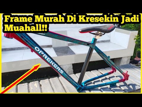 Abstract Marble Bike Frame Repainting - Kantong Kresek Wiss - YouTube