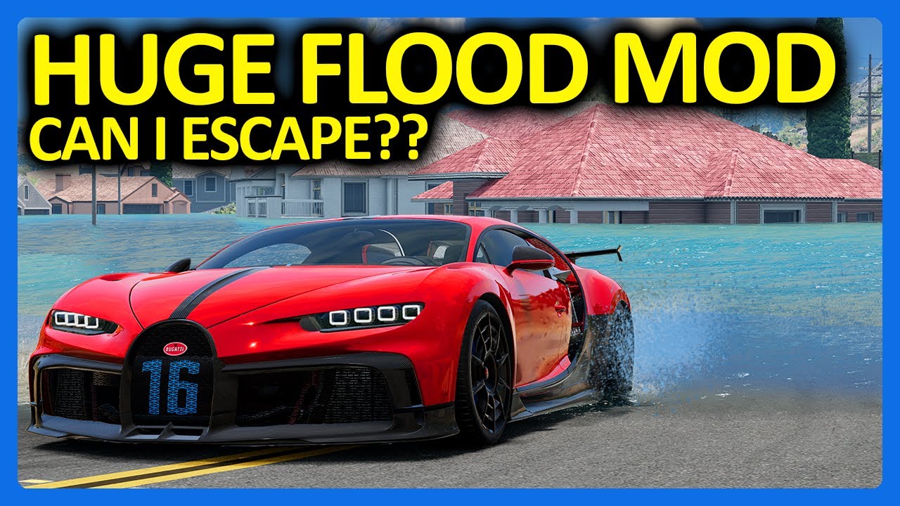 Can I Escape a HUGE Flood with a Bugatti Chiron in BeamNG Drive ...